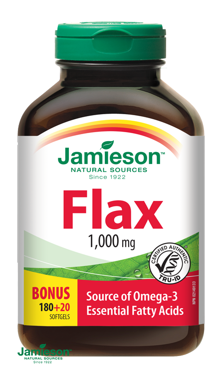 Jamieson Flax Omega-3 1000 mg lněný olej 200 kps. | Jamieson